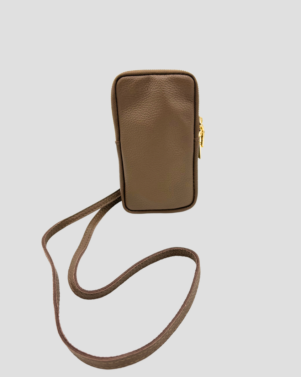 Terra phone pouch dark taupe