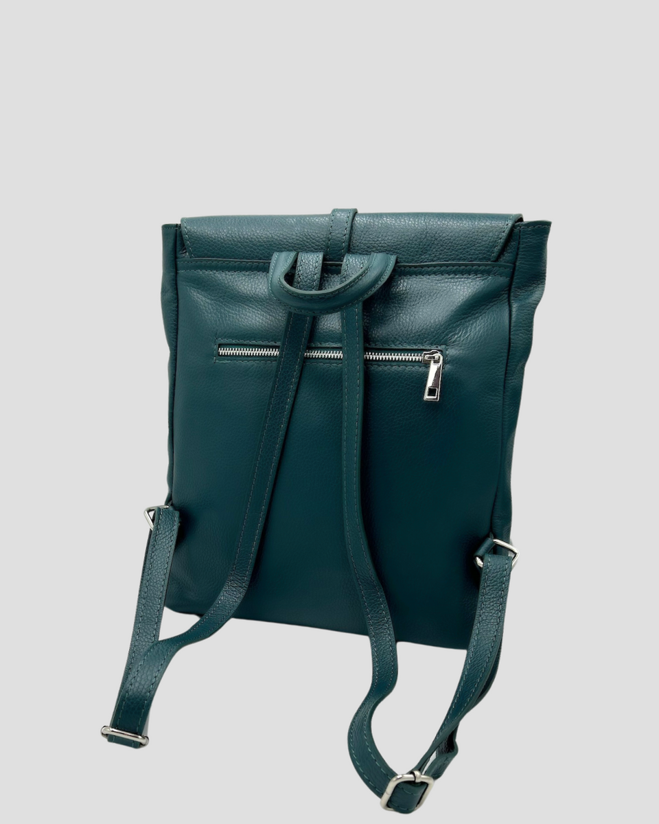 Sac à Dos en cuir dollaro bleu canard | Blue Lemon Paris